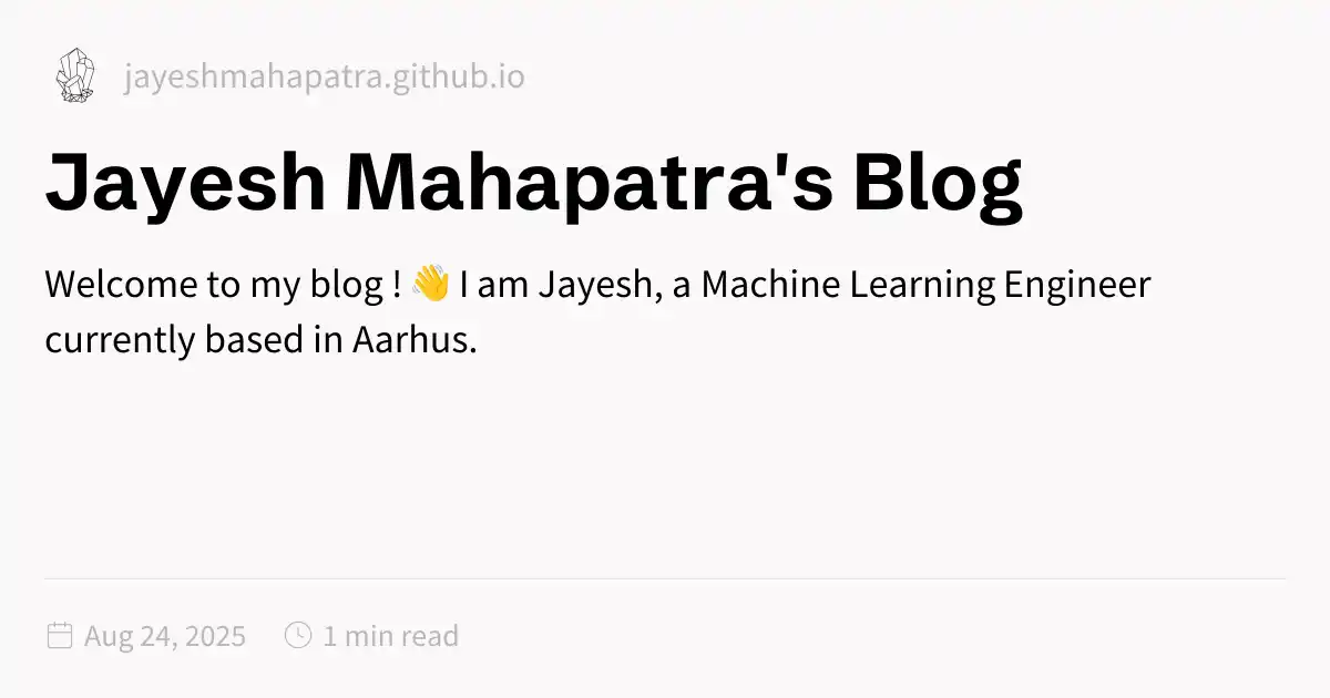 Jayesh Mahapatra's Blog
